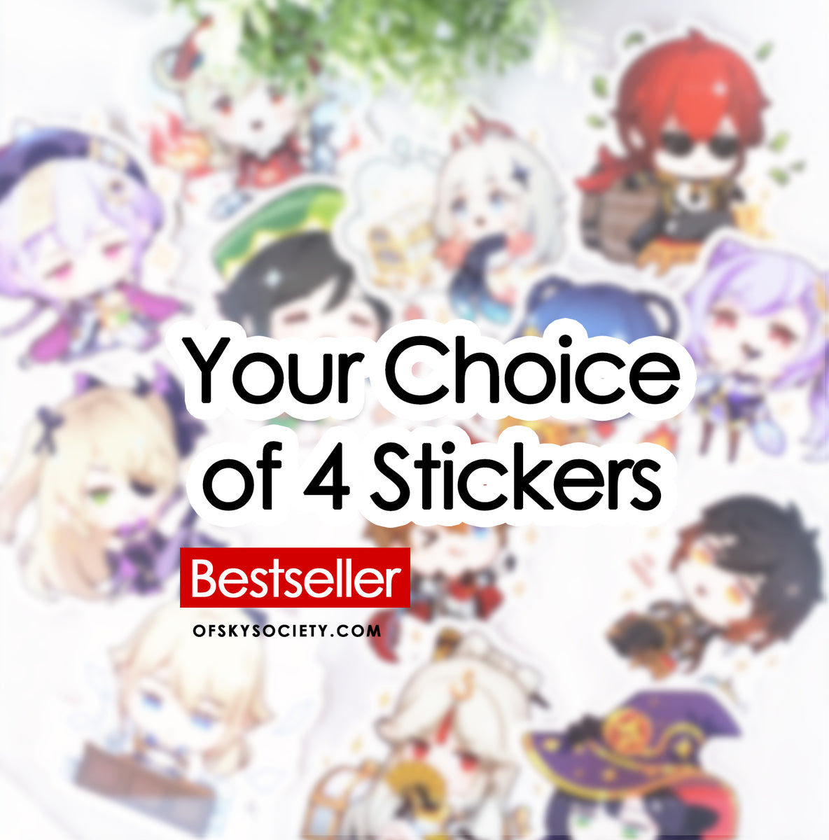 Genshin Impact - Vinyl Stickers, 17 characters to choose from ...