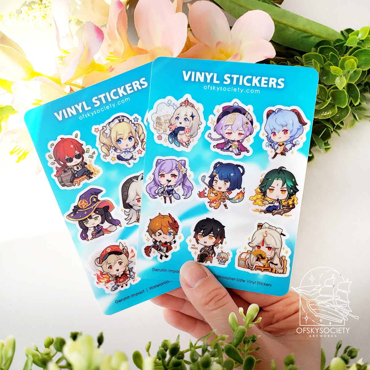 Genshin Impact - Vinyl Sticker Sheet – ofSkySociety
